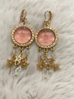 Kirks Folly | Jewelry | Kirks Folly Pink Moon Face Dangling ...